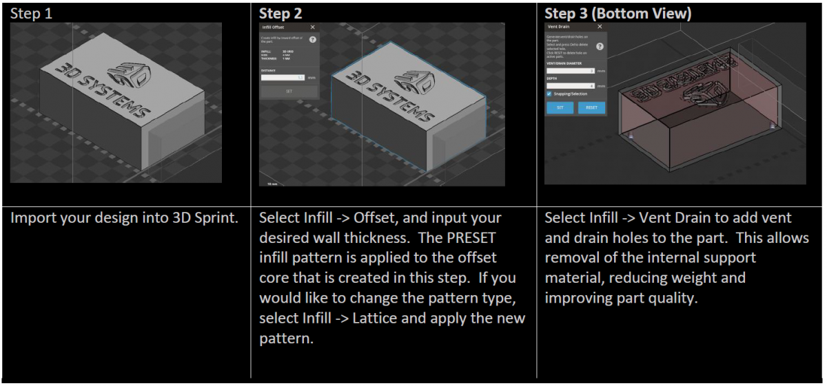 ProJet MJP 2500 Designing with Shells